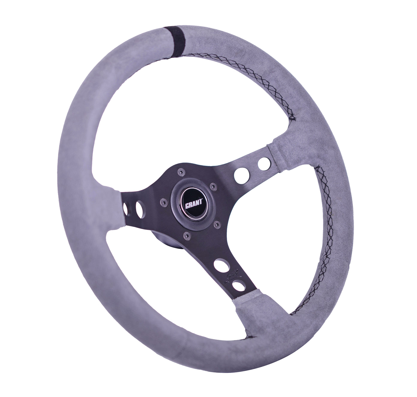 #8514 Race Gray Ultrasuede Wheel – GRANT Steering Wheels